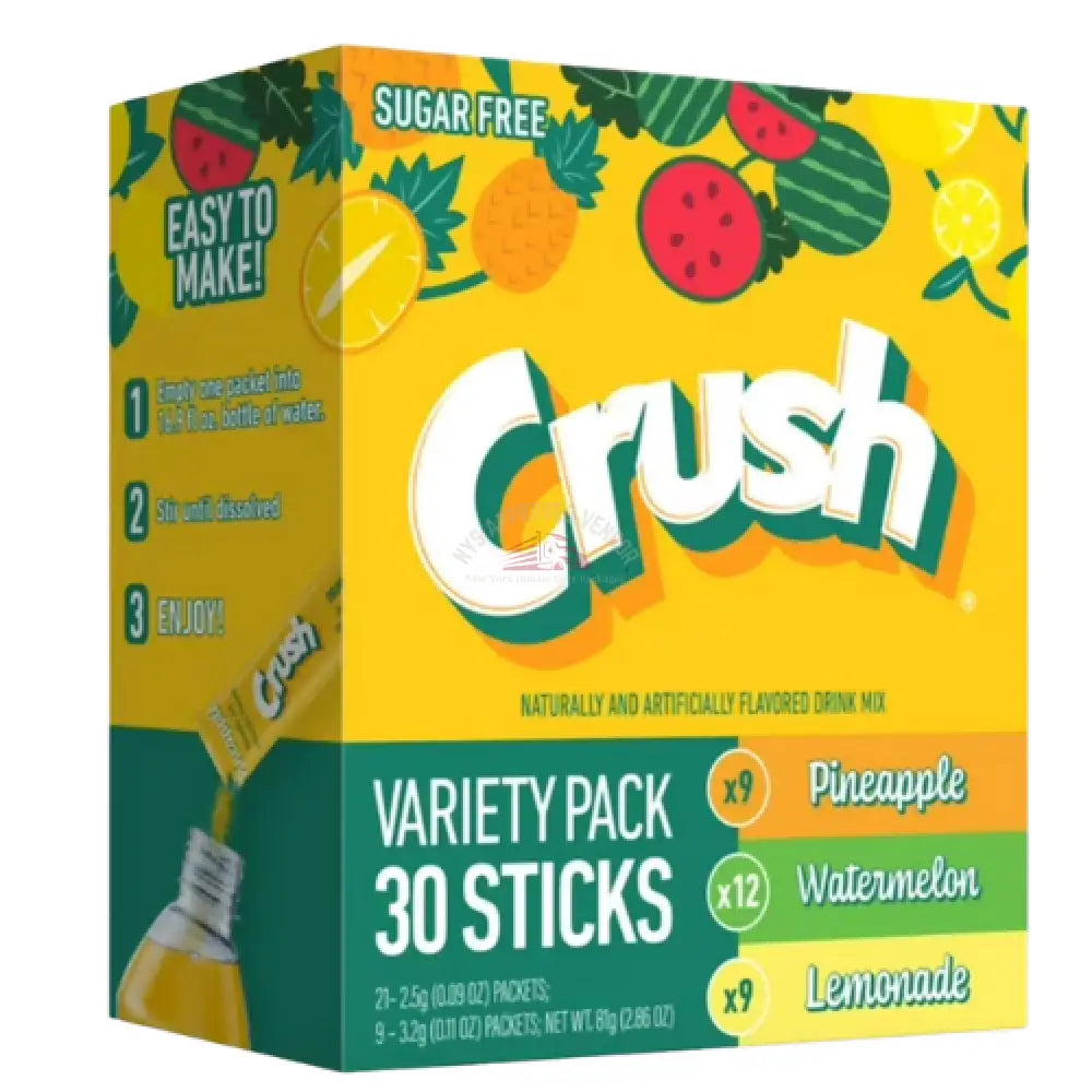Crush Powdered Drink Mix Variety Pack, 30ct – NYS Approved Vendor Corp.